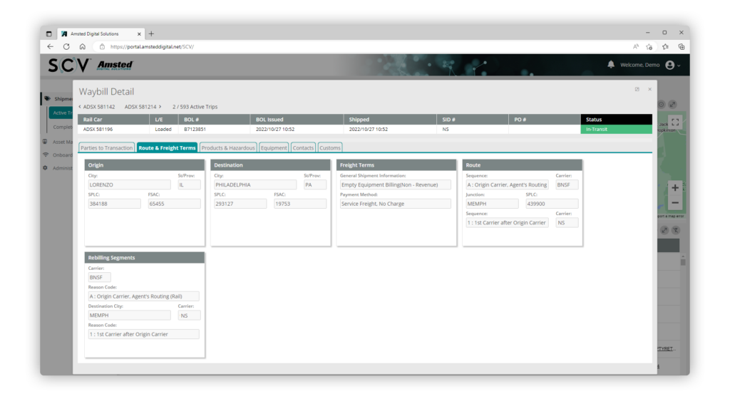 Shipment Management - Amsted Digital Solutions